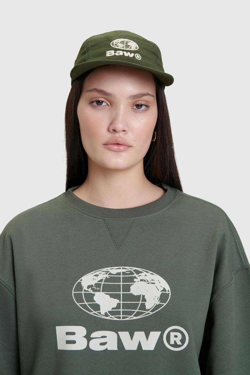 Sweatshirt Baw World Verde Militar | Baw Clothing